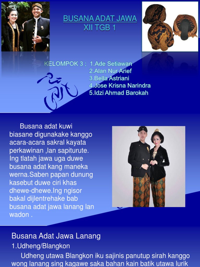 Powerpoint Tentang Budaya Pakaian Adat Jawa | PDF