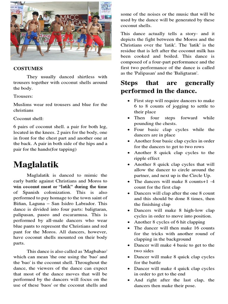 Maglalatik: Steps That Are Generally Performed in The Dance | PDF ...