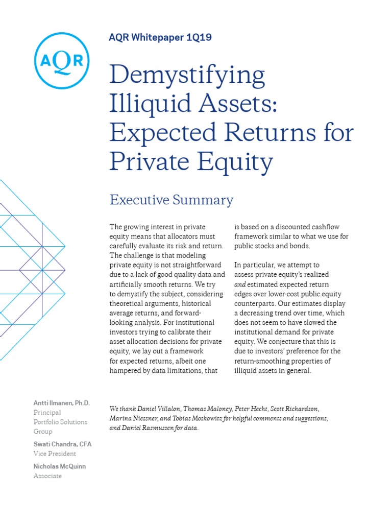 Expected Returns For Private Equity | PDF | Private Equity | Beta (Finance)