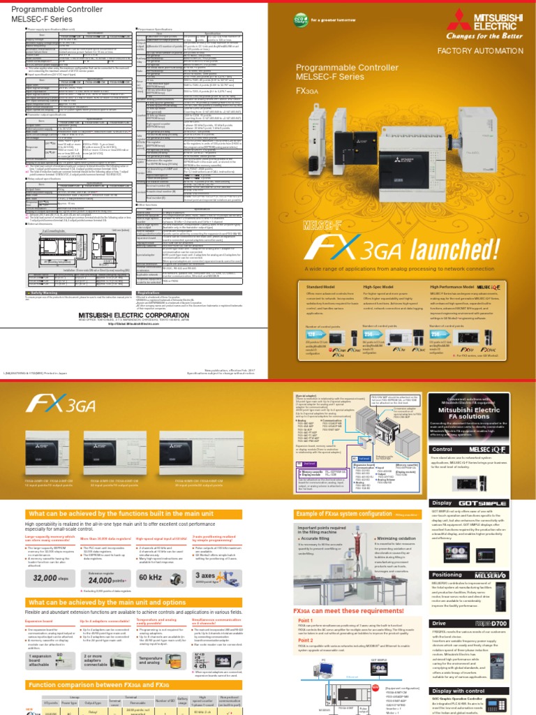 Fx3ga PLC PDF | PDF | Power Supply | Alternating Current