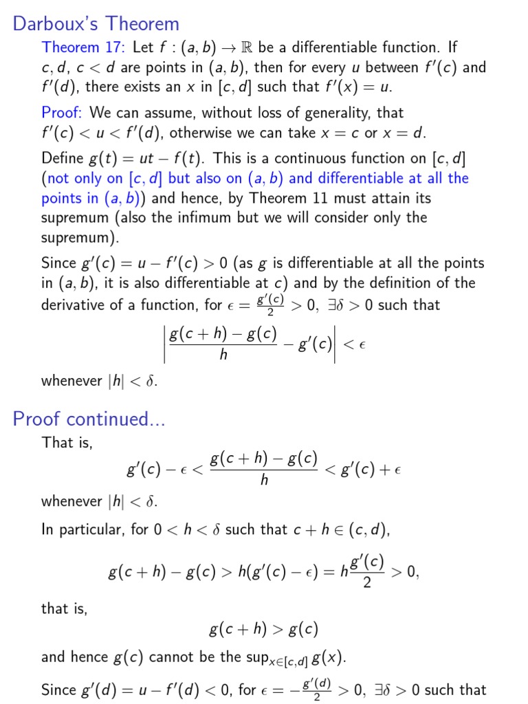 Darboux Theorem | PDF | Mathematical Relations | Teaching Mathematics