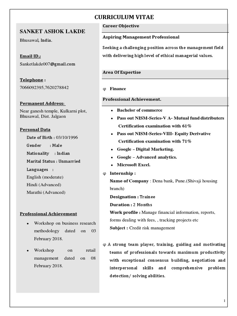 Sanket Resume | PDF | University | Learning