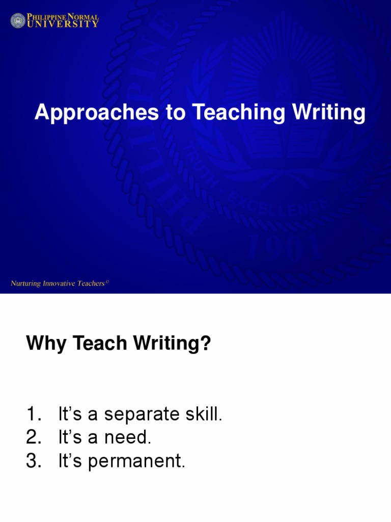 Approaches to Teaching Writing | Syntax | Teachers