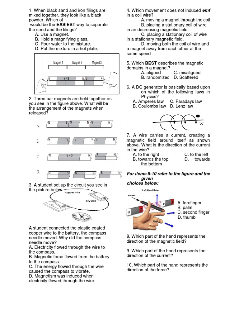 Electromagnetism and Magnetism Review | PDF | Magnetic Field | Electricity