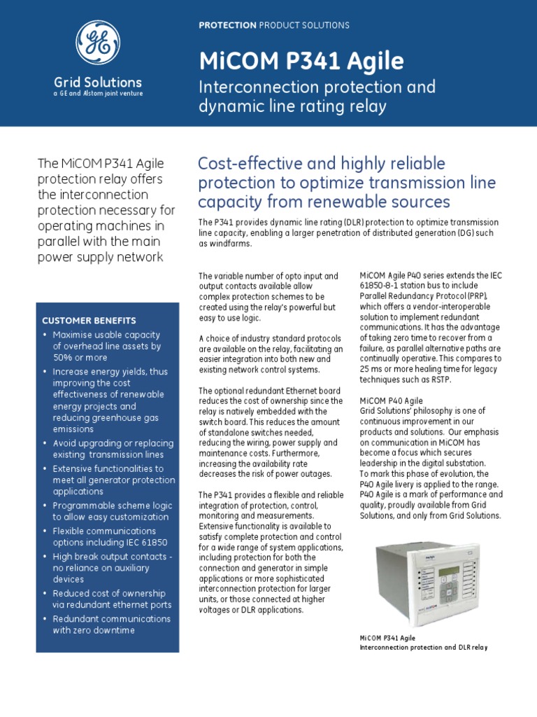 Micom P341 Agile: Protection | PDF