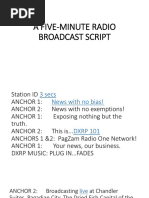 Standards For RSPC 2025 Radio Broadcasting and Scriptwriting | PDF | Telecommunications | Mass Media