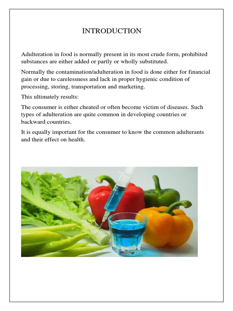 Chemistry Project Class 12 | PDF | Food Safety | Chili Pepper