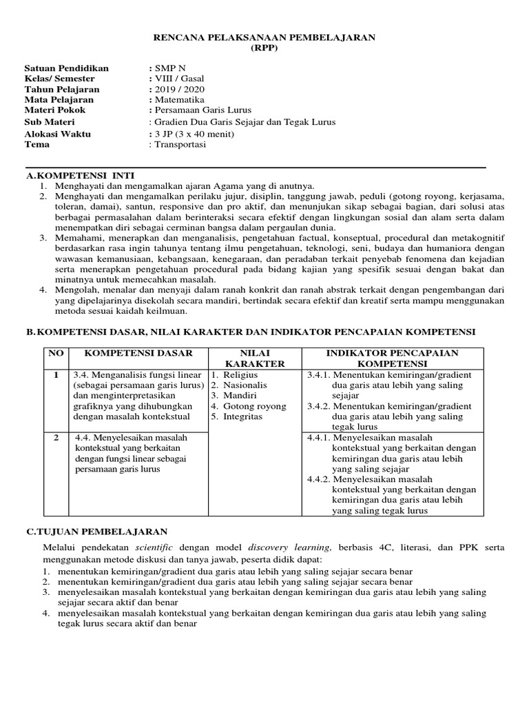 Gradien Sejajar dan Tegak Lurus | PDF