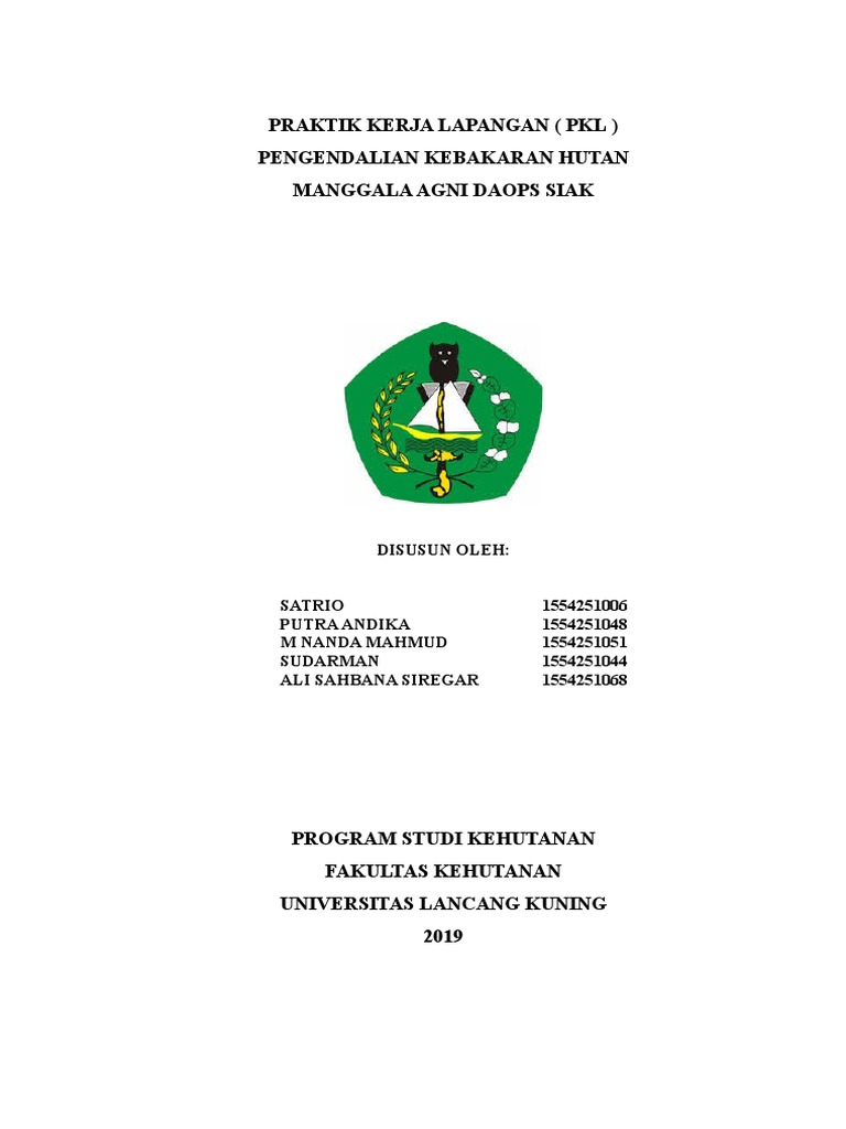 Cover Laporan PKL | PDF