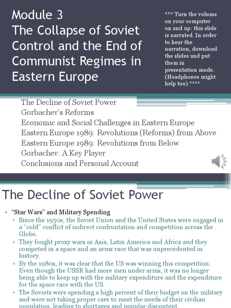 The Collapse of Soviet Control and The End of Communist Regimes in ...