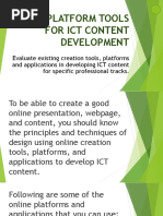 Online Creation Tools, Platforms, and Applications For ICT Content ...