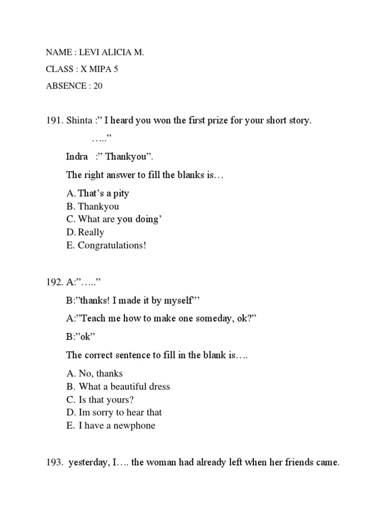 200 Question (Bing Wajib) | PDF