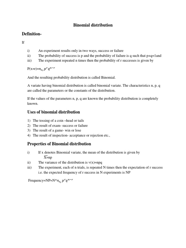 Binomial Distribution | PDF