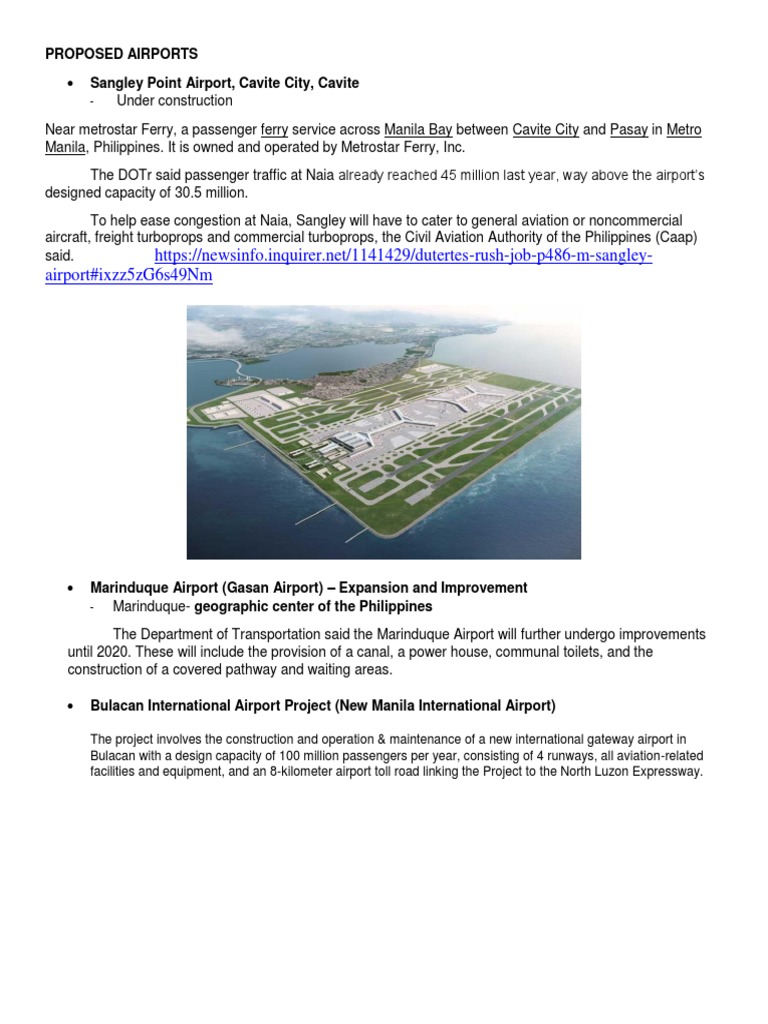 airport#ixzz5zG6s49Nm: Proposed Airports | PDF | Transport | Aviation