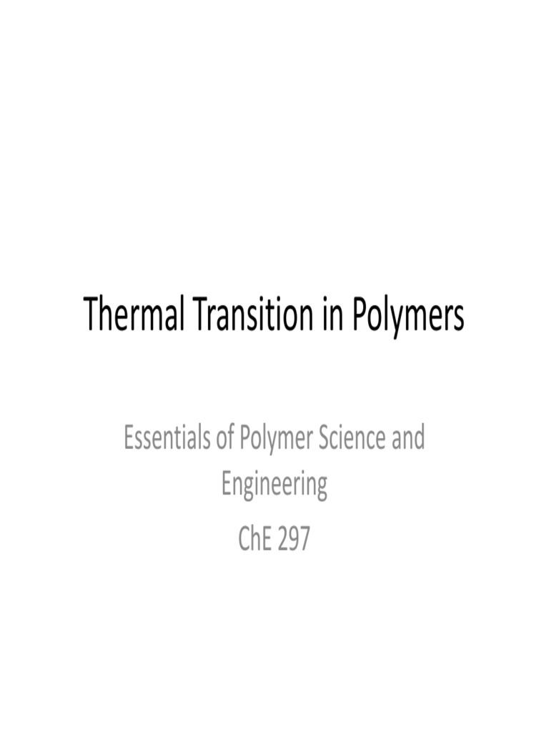 Thermal Transition in Polymers | PDF | Copolymer | Polymers