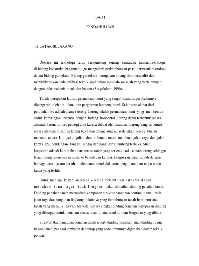 Makalah Dinding Penahan Tanah | PDF