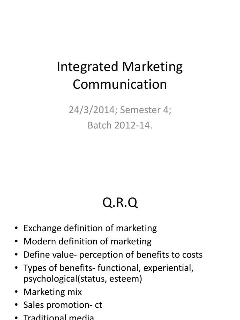 Integrated Marketing Communication | PDF | Brand | Advertising