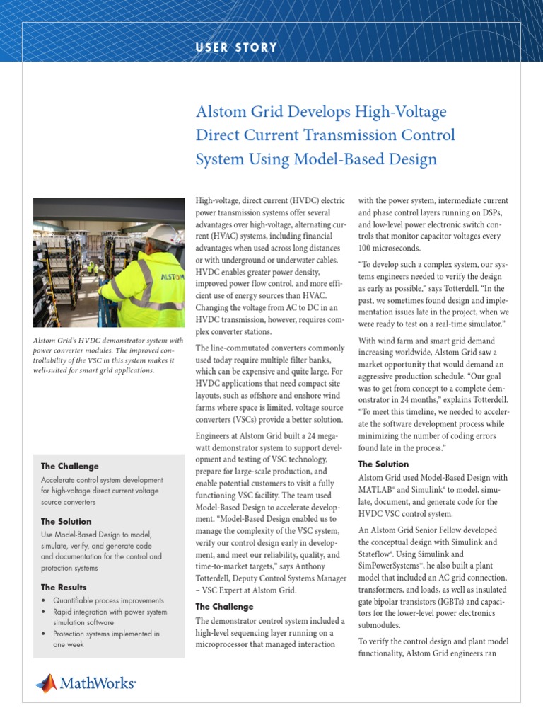 Alstom Grid Develops High-Voltage Direct Current Transmission Control ...