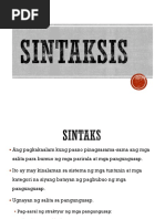 Sintaksis NG Wikang Filipino | PDF