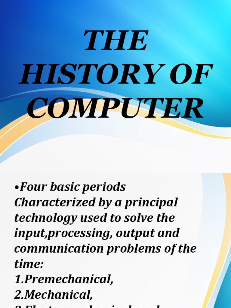 The History of Computer 2 | PDF | Random Access Memory | Computer Data ...