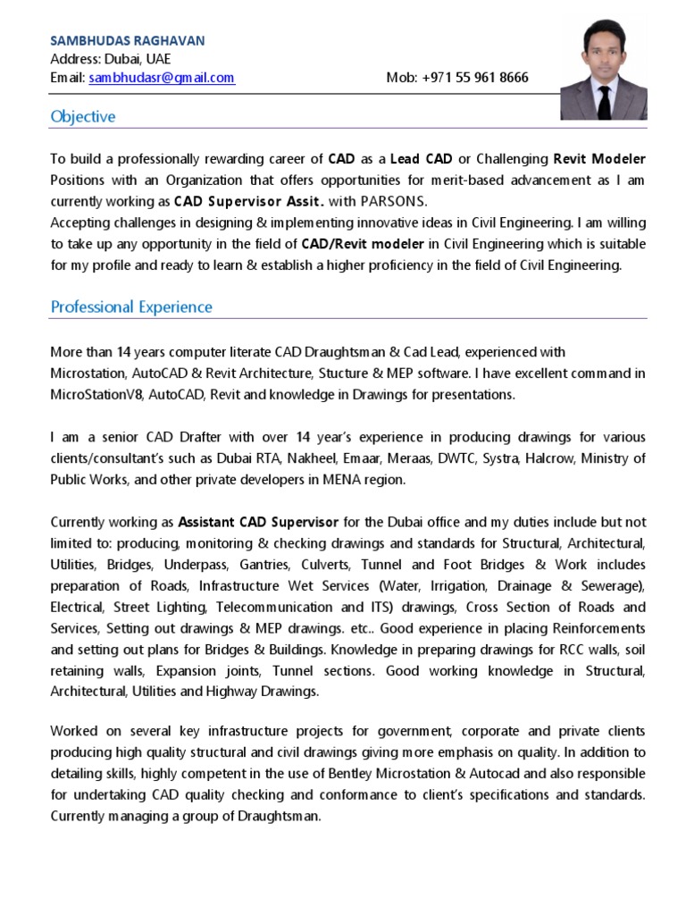 Sam CV Cad Revit | PDF | Dubai | United Arab Emirates