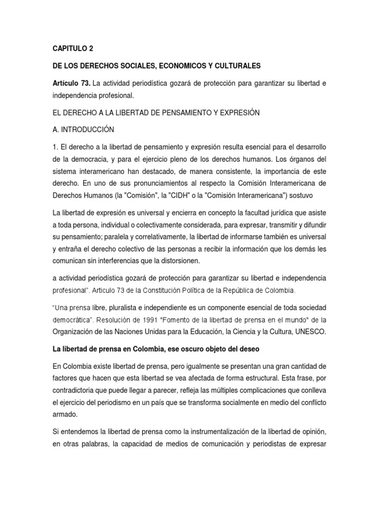 Articulo 73 | PDF | Libertad de expresión | Democracia