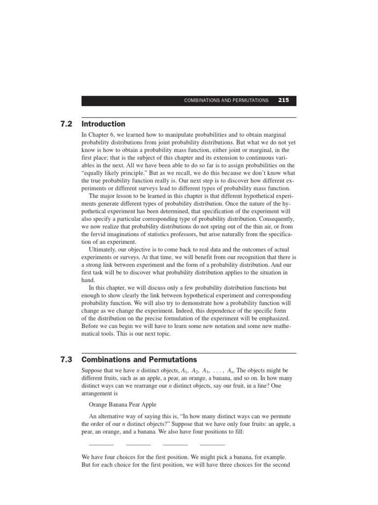 Permutation & Combinations | PDF | Probability | Permutation