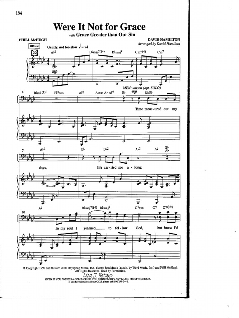 Were It Not For Grace | PDF