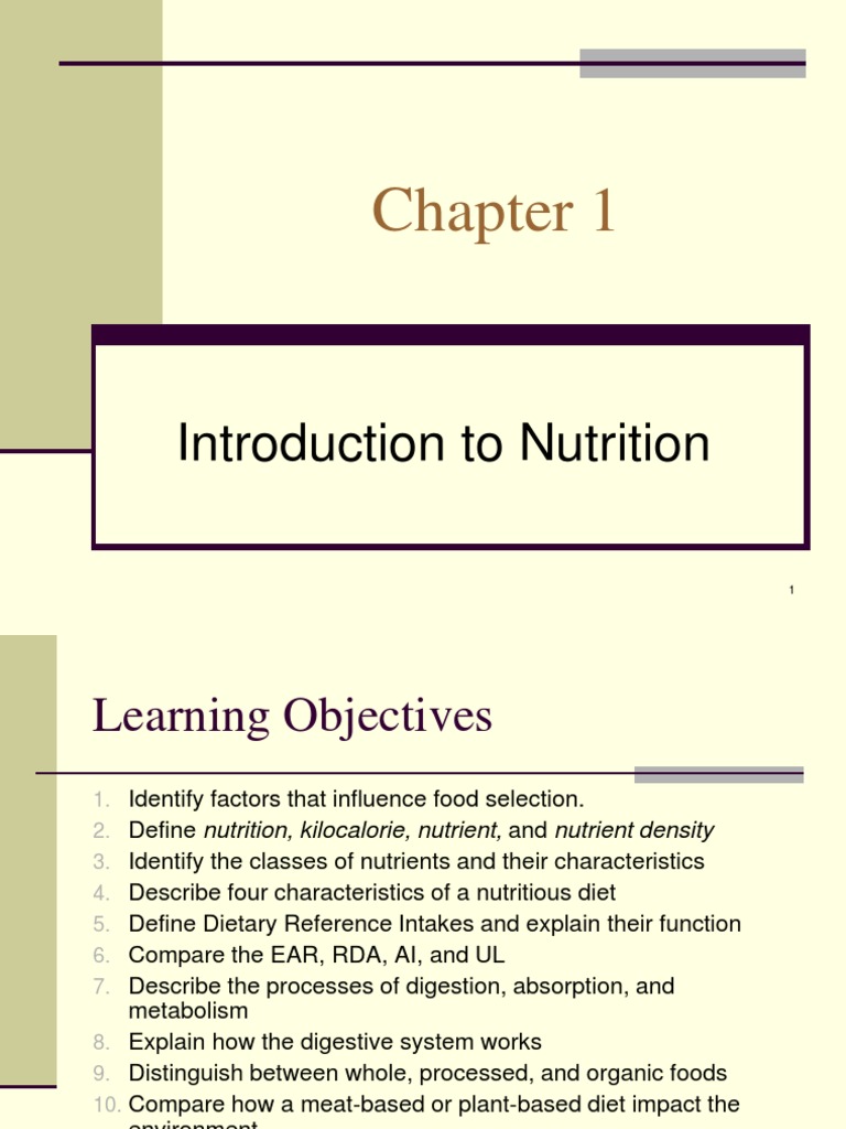 Introduction to Nutrition | Nutrients | Digestion