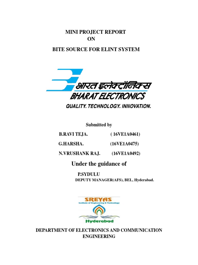Bite Source For Elint | PDF | Signals Intelligence | Radar