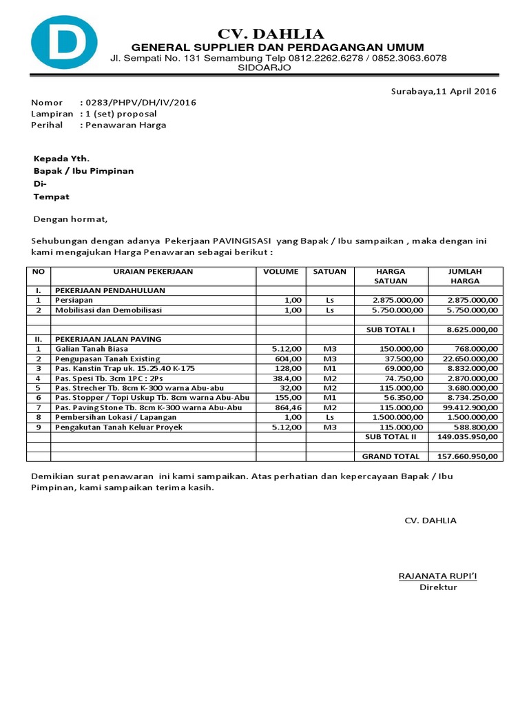 Contoh Invoice | PDF