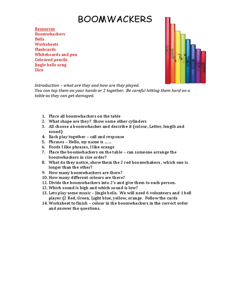 Boomwhackers Activity | PDF