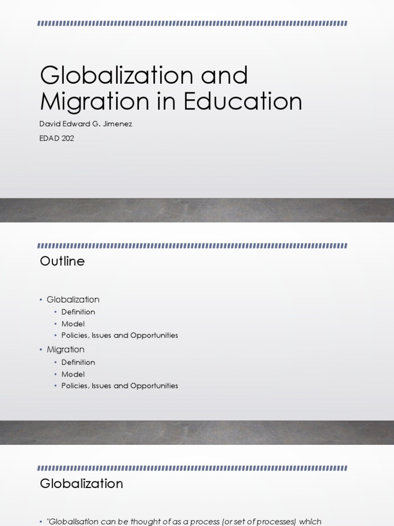 Migration and Globalization | PDF | Immigration | Globalization
