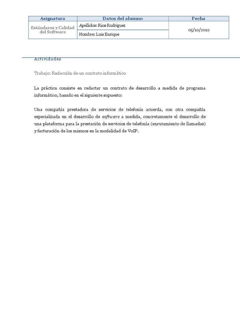 Contrato Software 2 | PDF | Software | Ingeniería de software