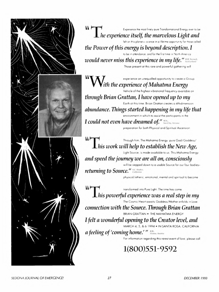 Brian Grattan Mahatma Santa Rosa Seminar Flyer 1 | PDF