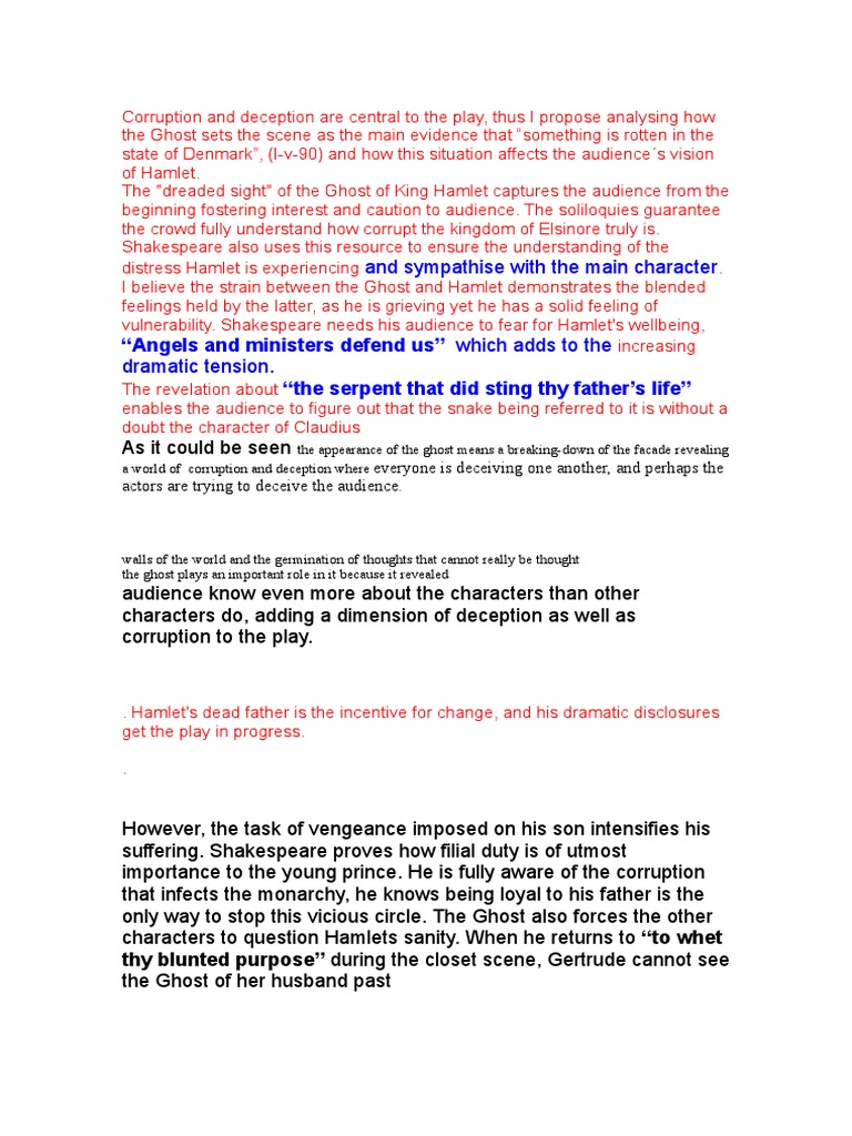 Corruption and Deception Are Central To Hamlet | PDF | Hamlet | William ...