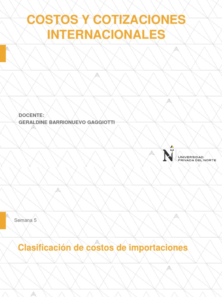 Semana 5 Clasificación de Costos de Importaciones | PDF