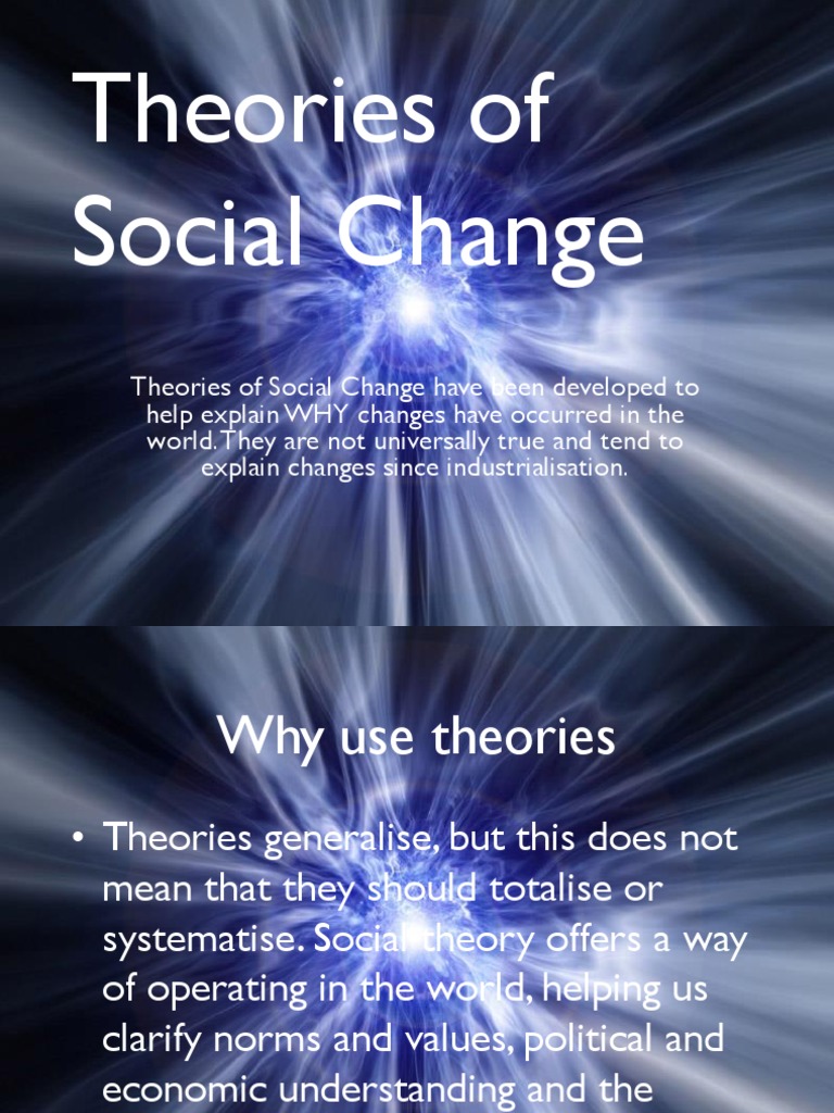 Theories of Social Change | PDF | Social Conflict | Society