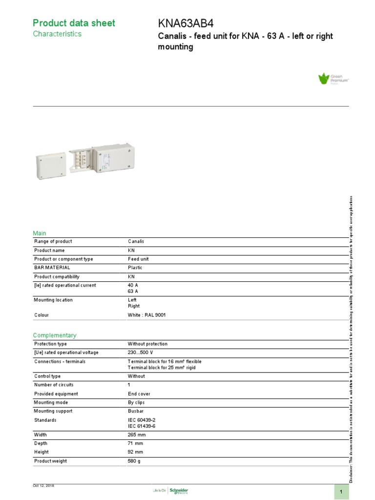 Canalis KN Kna63ab4 | PDF | Electronics | Electrical Engineering