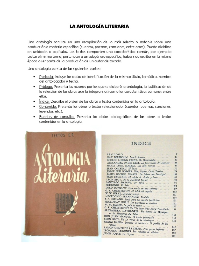 Elementos Esenciales Para Crear Una Antología Literaria. – PJLT