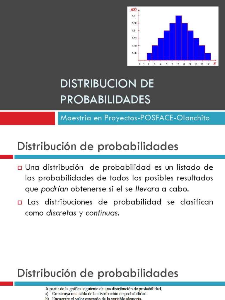 Distribucion de Probabilidades | Descargar gratis PDF | Distribución ...