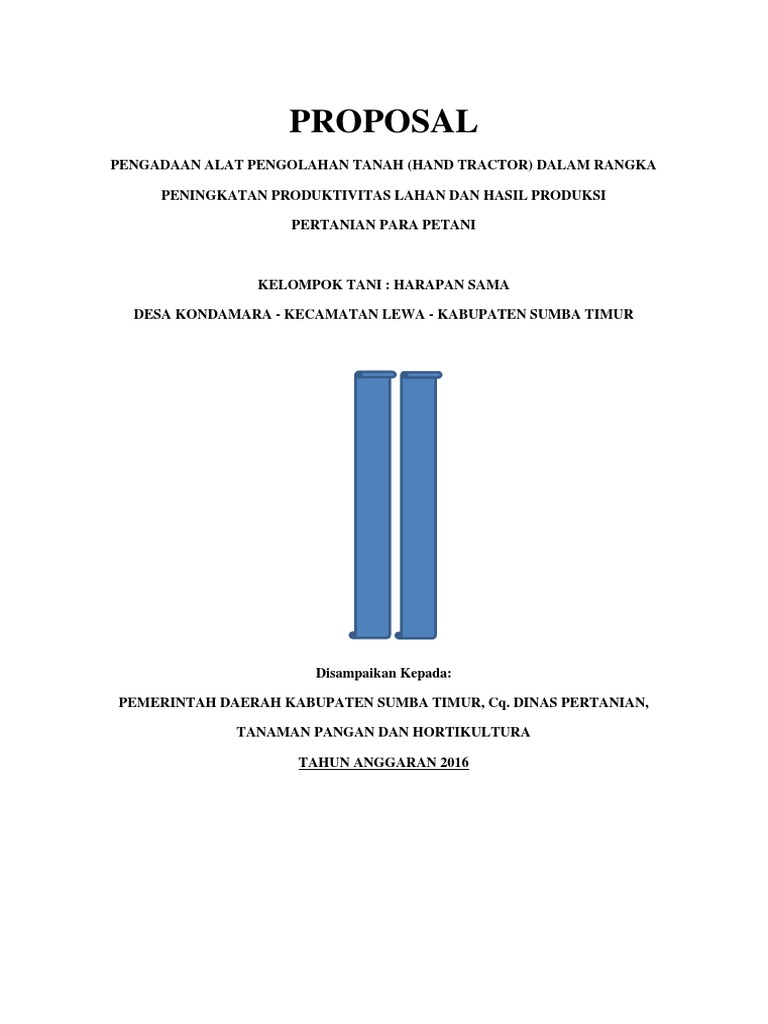 Proposal Hand Tractor | PDF