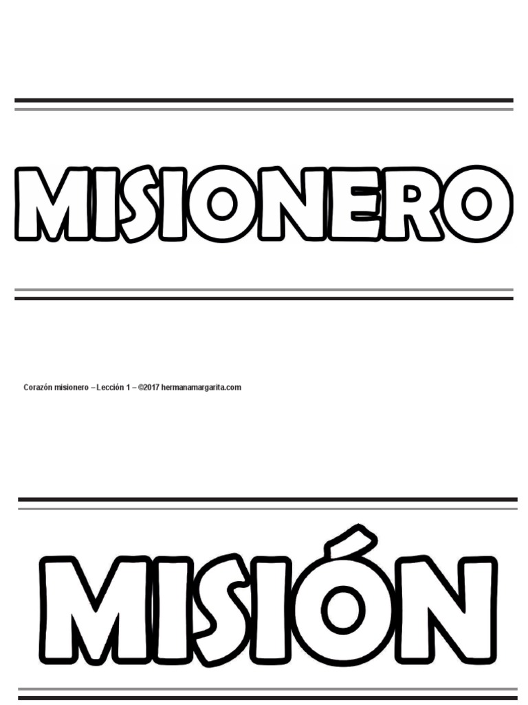 Dibujo Corazón Misionero: Lección 1 | PDF | Salud y bienestar