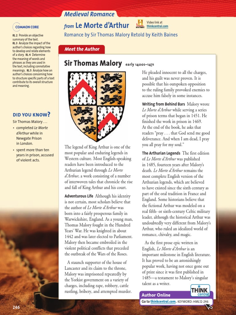 The Death of Arthur | PDF | Lancelot | Le Morte D'arthur