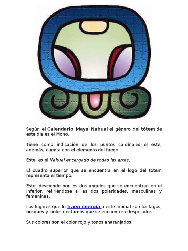 Nahuales Pdf Civilización Maya Color