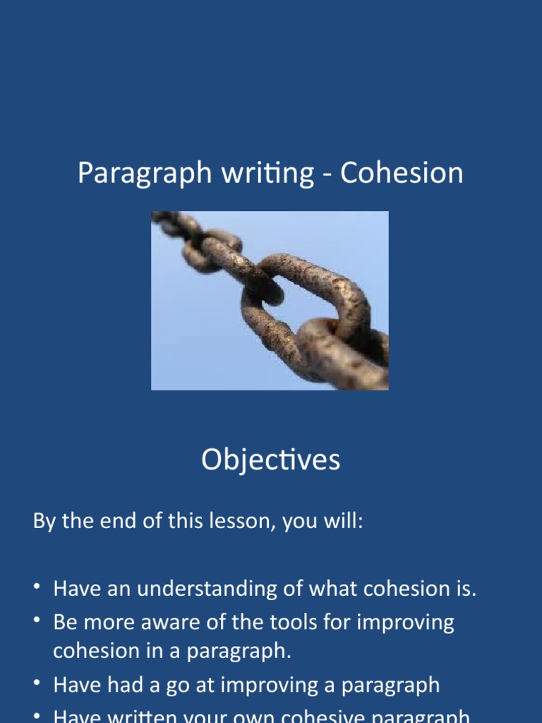 Cohesion in Paragraphs | PDF | Phrase | Linguistics