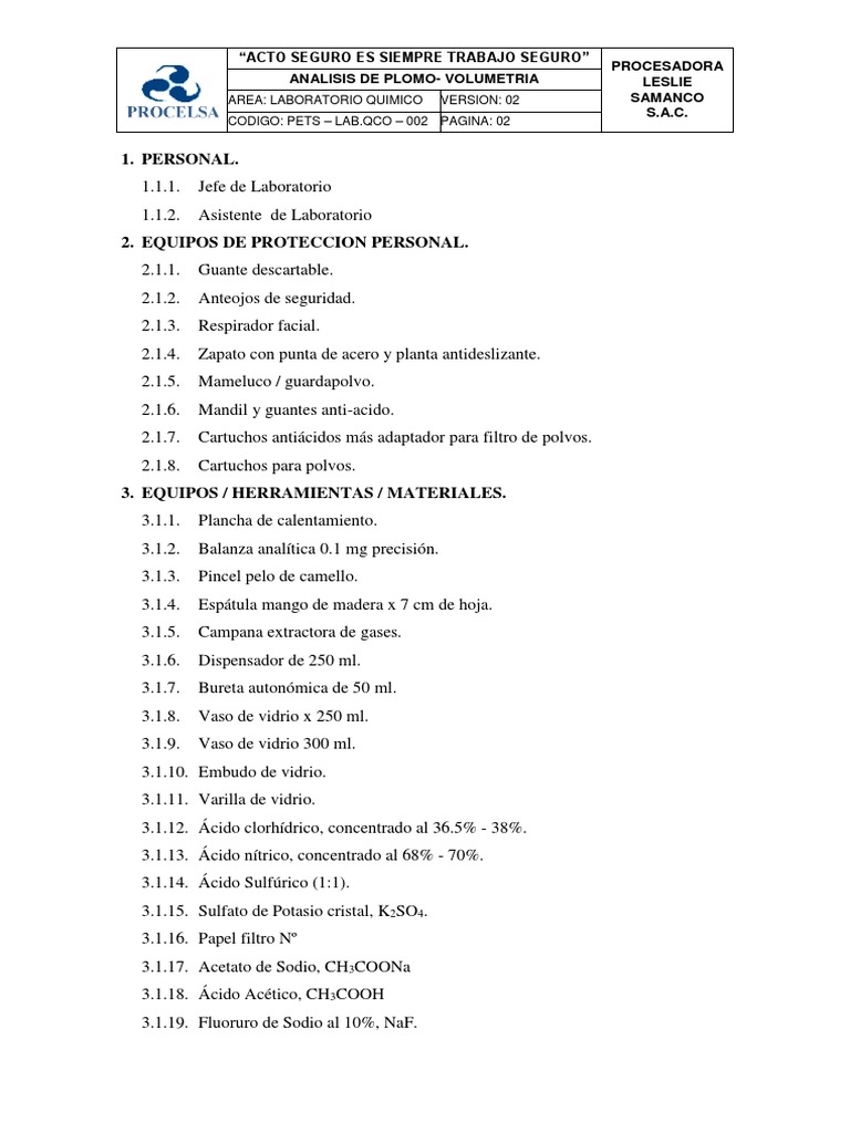 PETS de PB | PDF | Valoración | Química