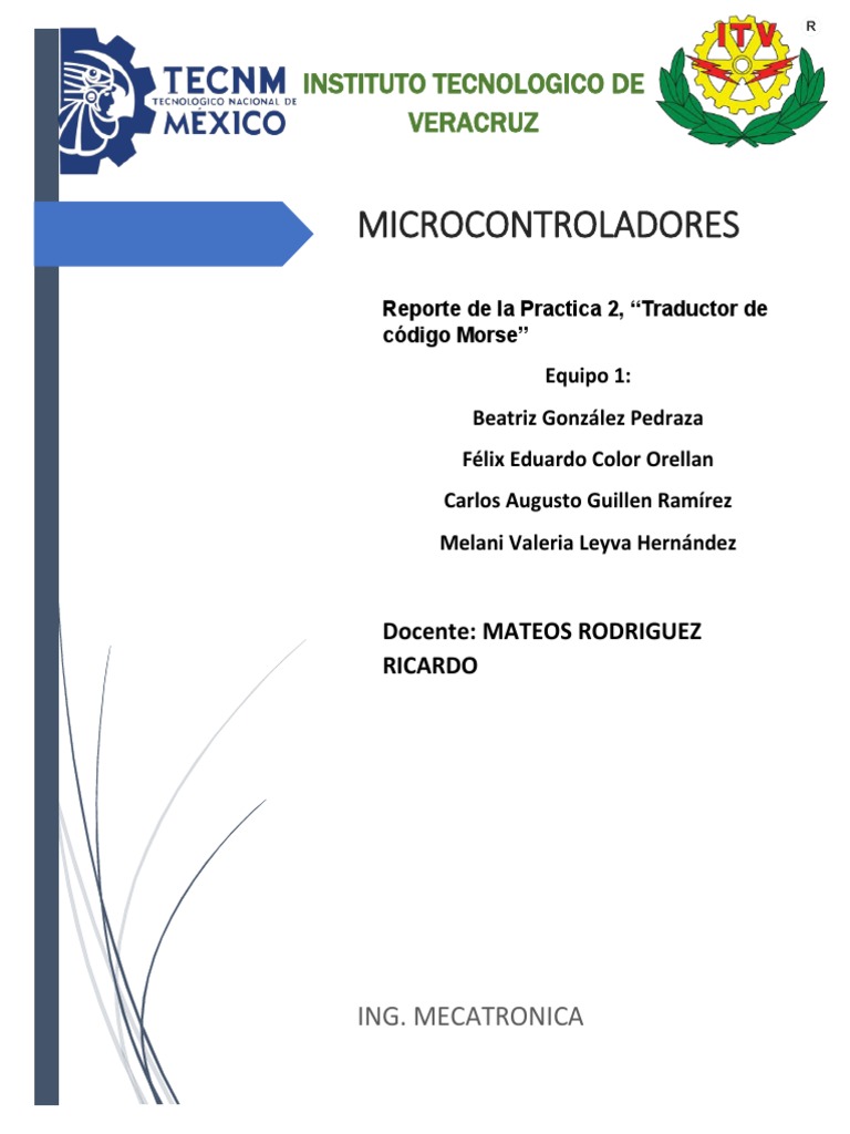 Reporte Codigo Morse Practica 2 Micro | PDF | Bienes manufacturados ...