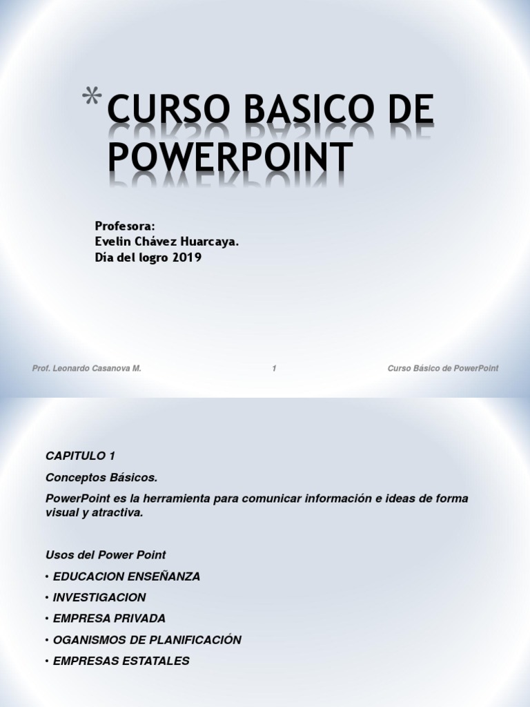 Curso Basico de PowerPoint | PDF | Microsoft PowerPoint | Point and Click
