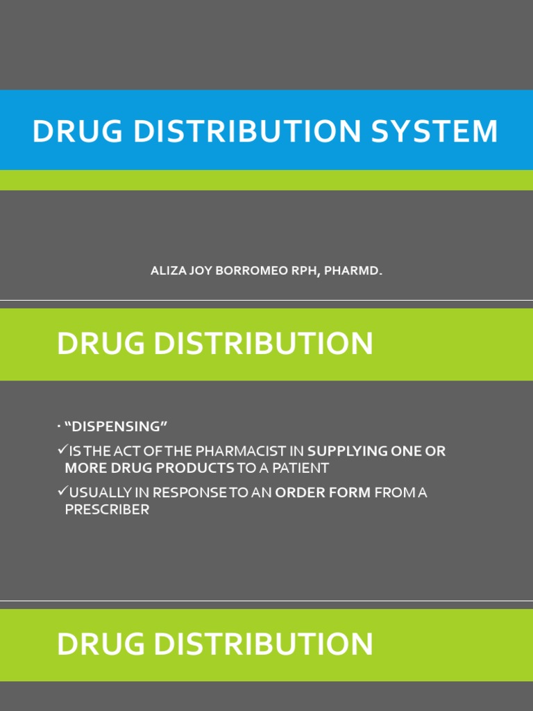 Drug Distribution System | PDF